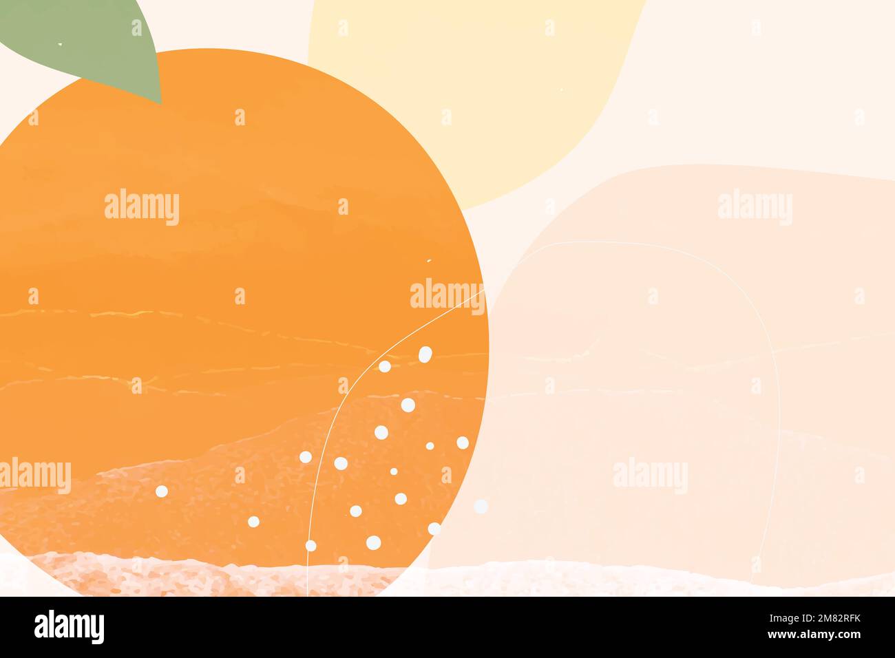 Hand drawn orange fruit Memphis background vector Stock Vector Image ...
