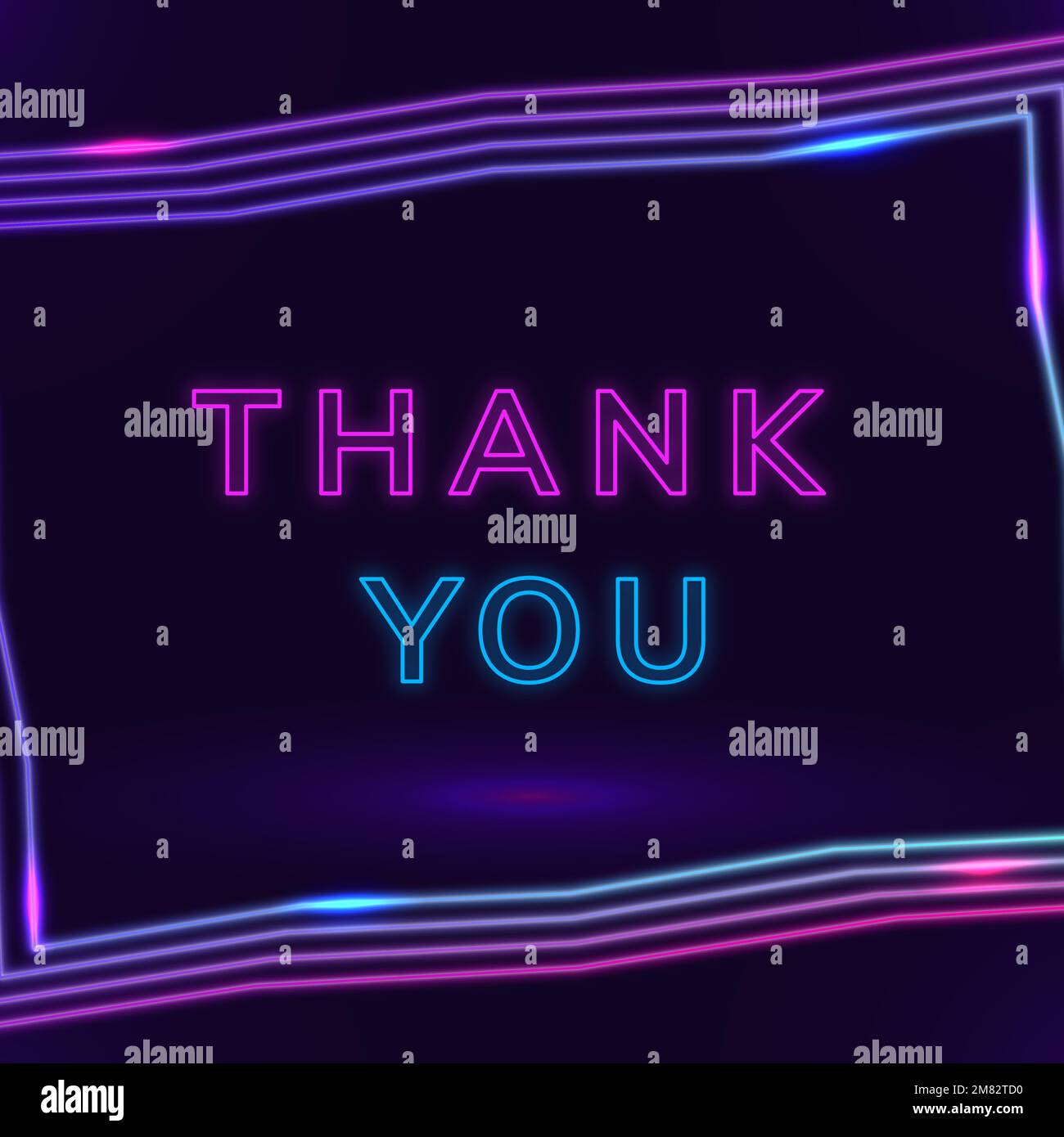 Thank you neon advertisement template vector Stock Vector Image & Art ...