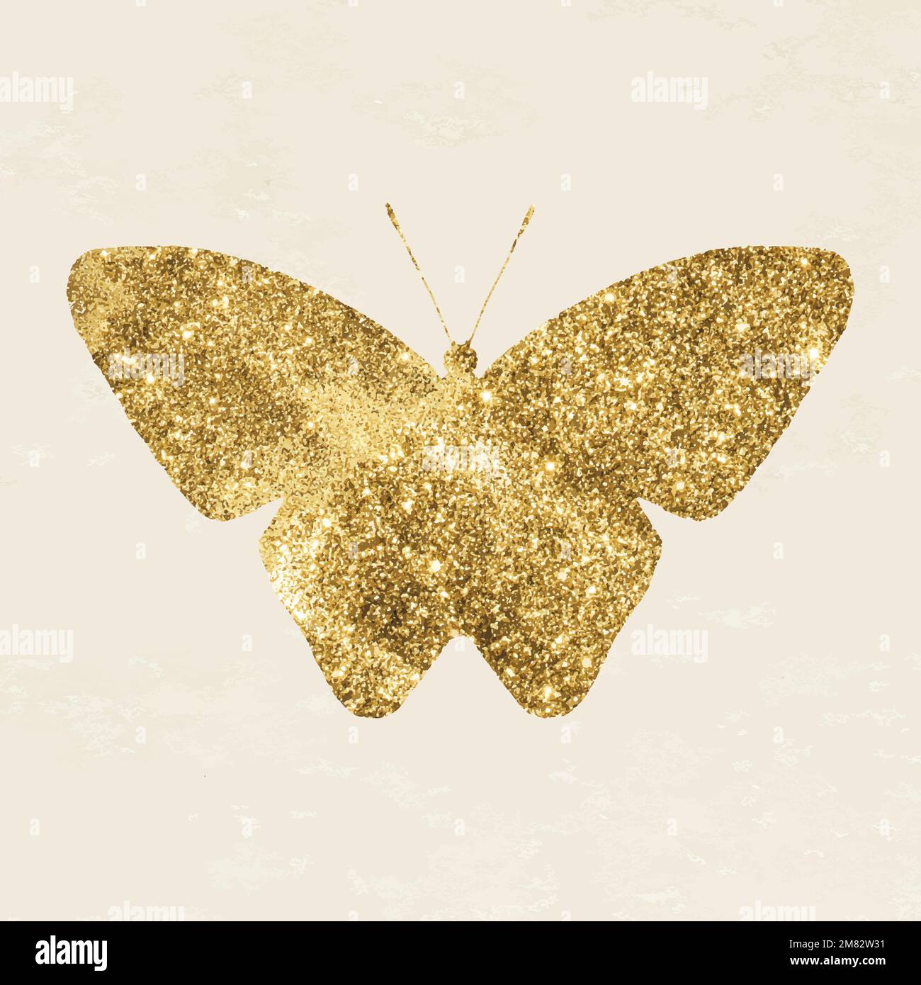 Sparkly gold butterfly icon vector Stock Vector Image & Art - Alamy