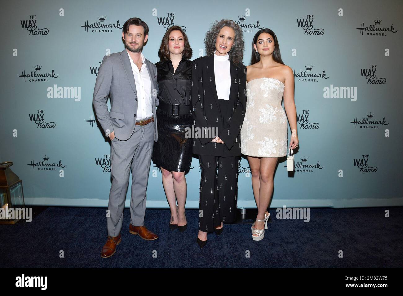 (L-R) Evan Williams, Chyler Leigh, Andie MacDowell and Sadie Laflamme-Snow attend Hallmark ...