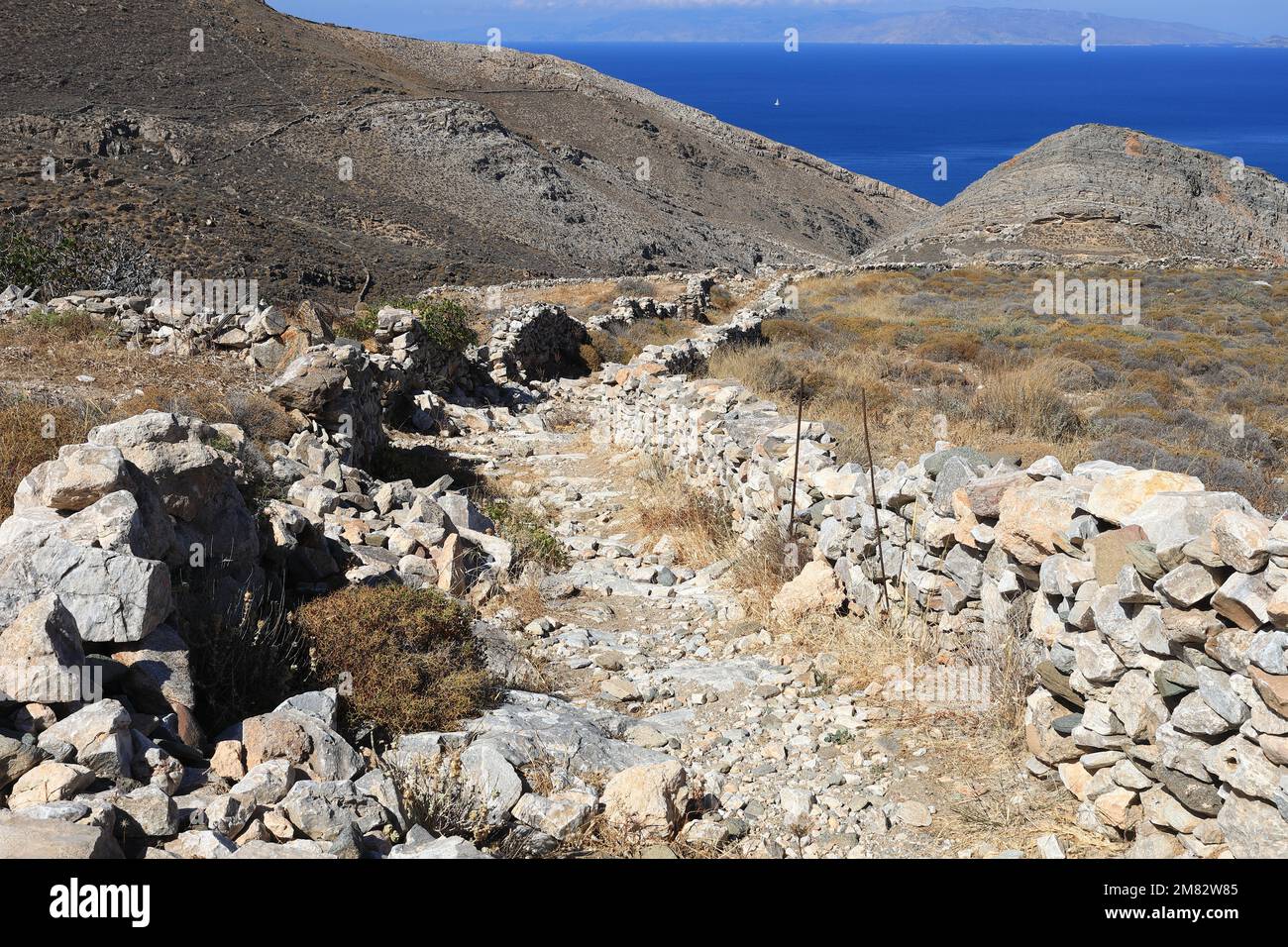 Rockscapes of Greek islands Stock Photo - Alamy