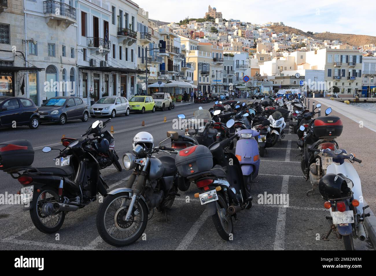 Streets of Siros town Stock Photo - Alamy
