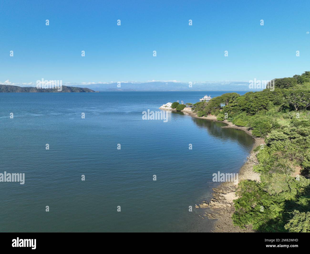 Tropical islands and mangrove in the Golfo de Nicoya, Isla Venado, in ...