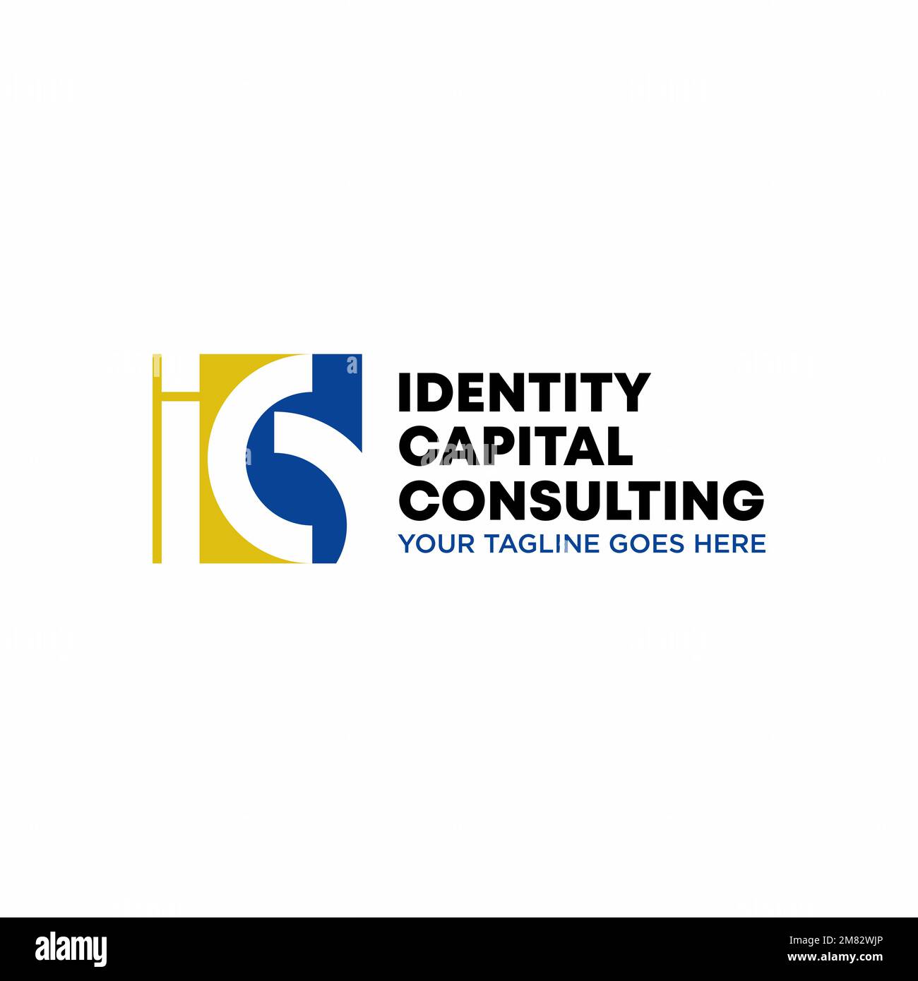 Simple letter or word ICC font with square block or negative space ...