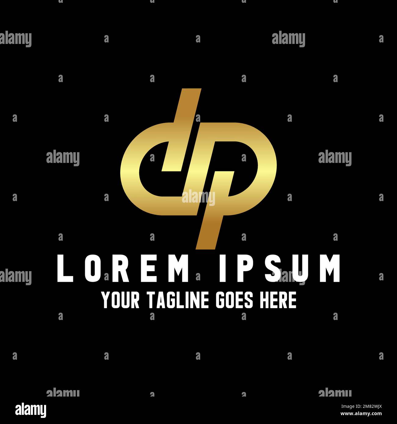 Simple Letter or word DP font in flip position and precision graphic ...