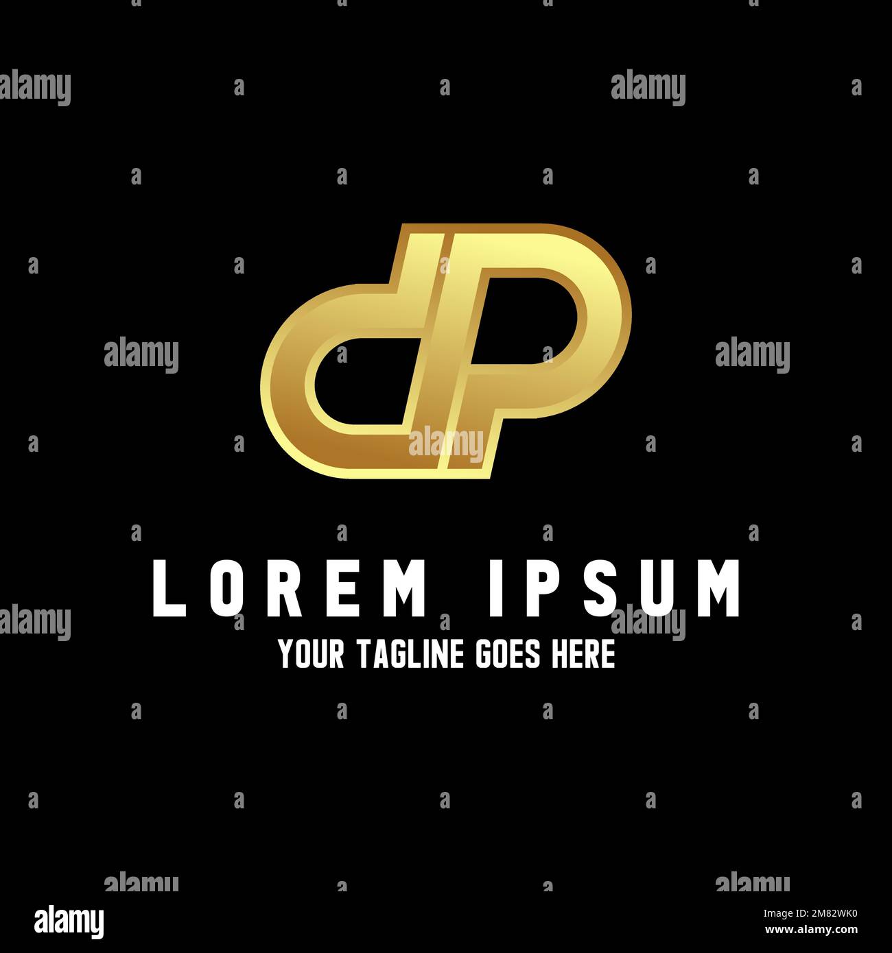 Simple Letter or word DP font in flip position and precision graphic ...