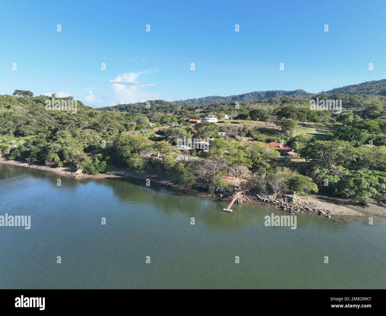 Aerial View of Playa Naranjo and the Naranjo Ferry in the Golfo de ...