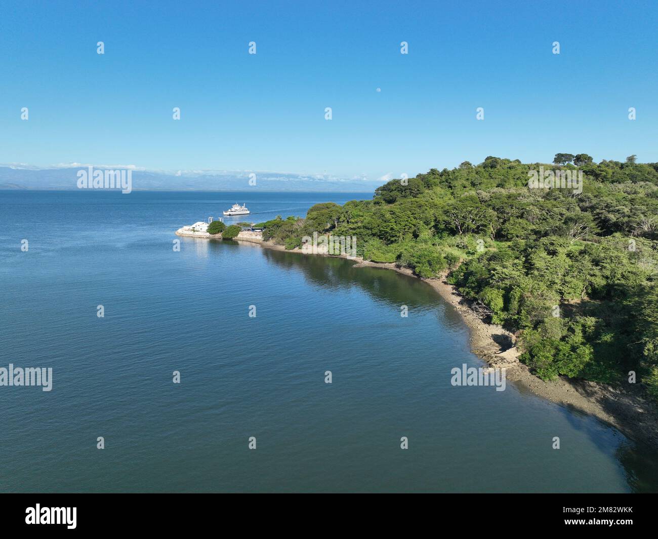 Aerial View of Playa Naranjo and the Naranjo Ferry in the Golfo de ...