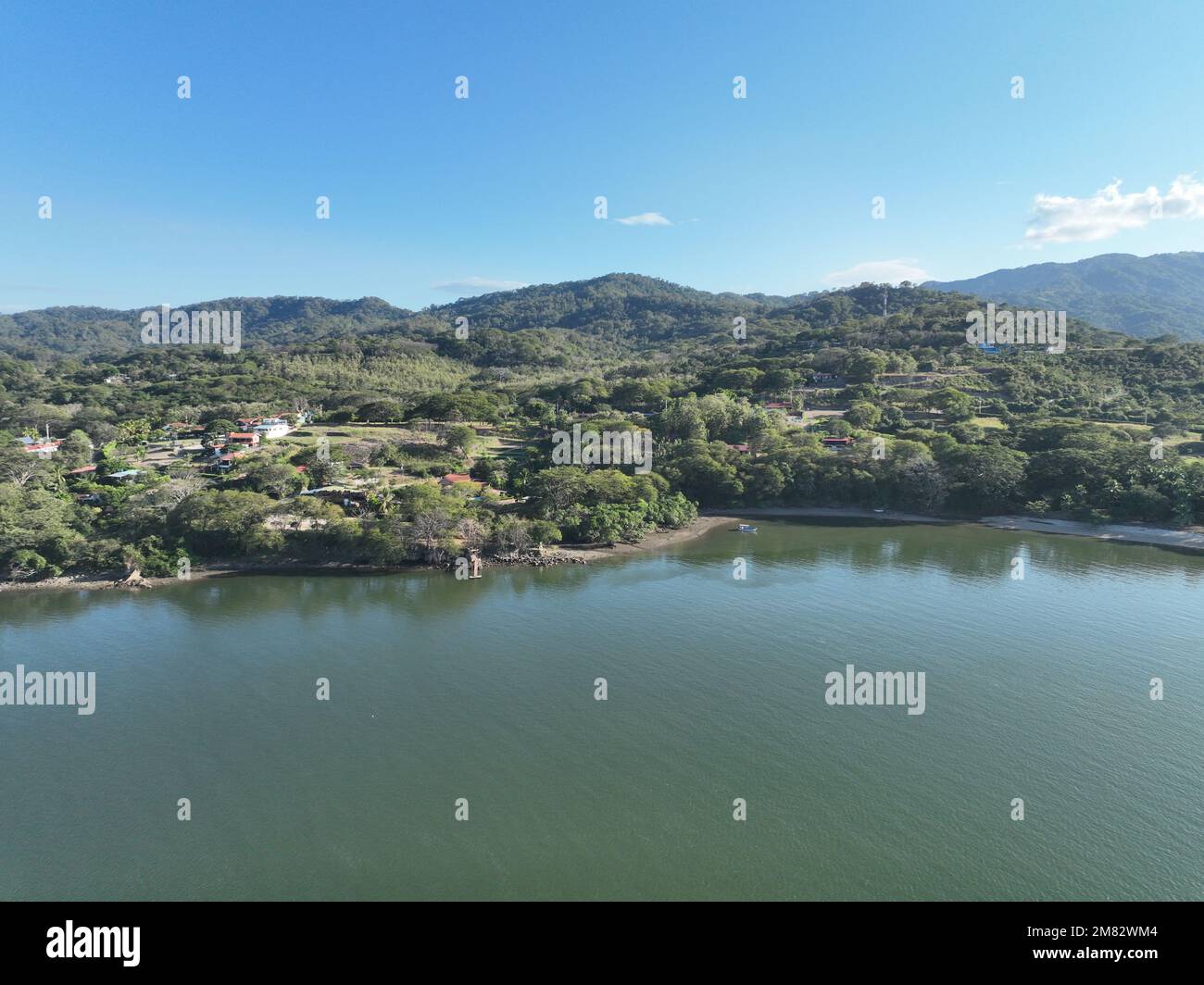Aerial View of Playa Naranjo and the Naranjo Ferry in the Golfo de ...