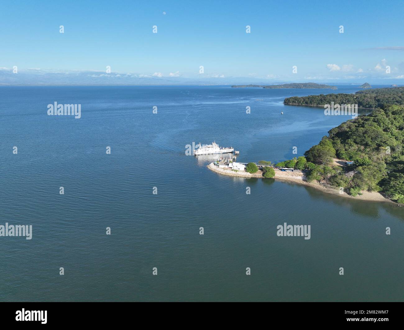 Aerial View of Playa Naranjo and the Naranjo Ferry in the Golfo de ...