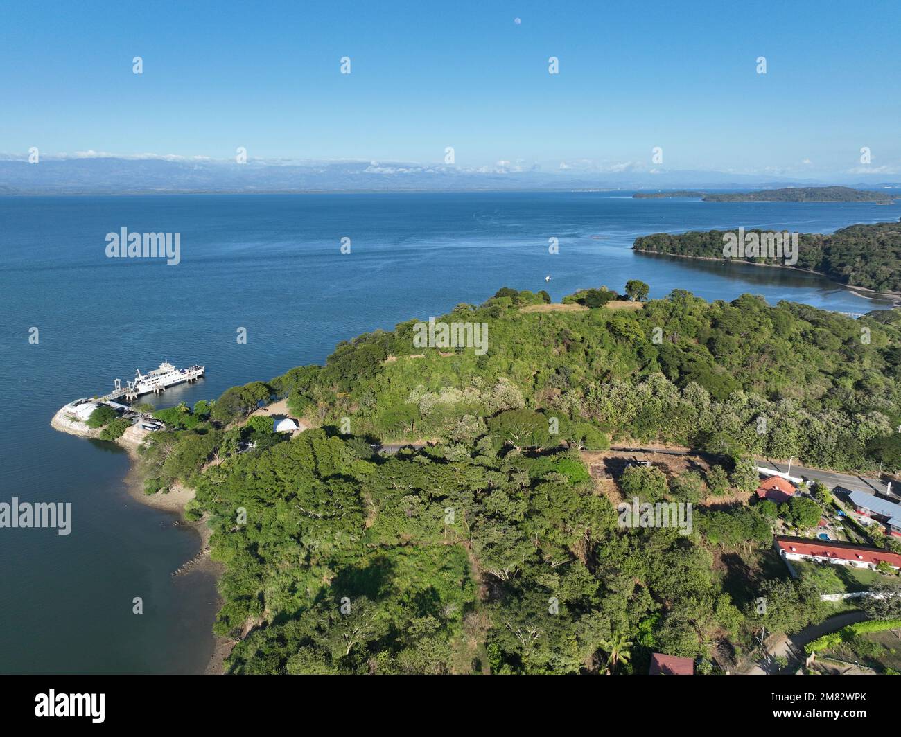 Aerial View of Playa Naranjo and the Naranjo Ferry in the Golfo de ...