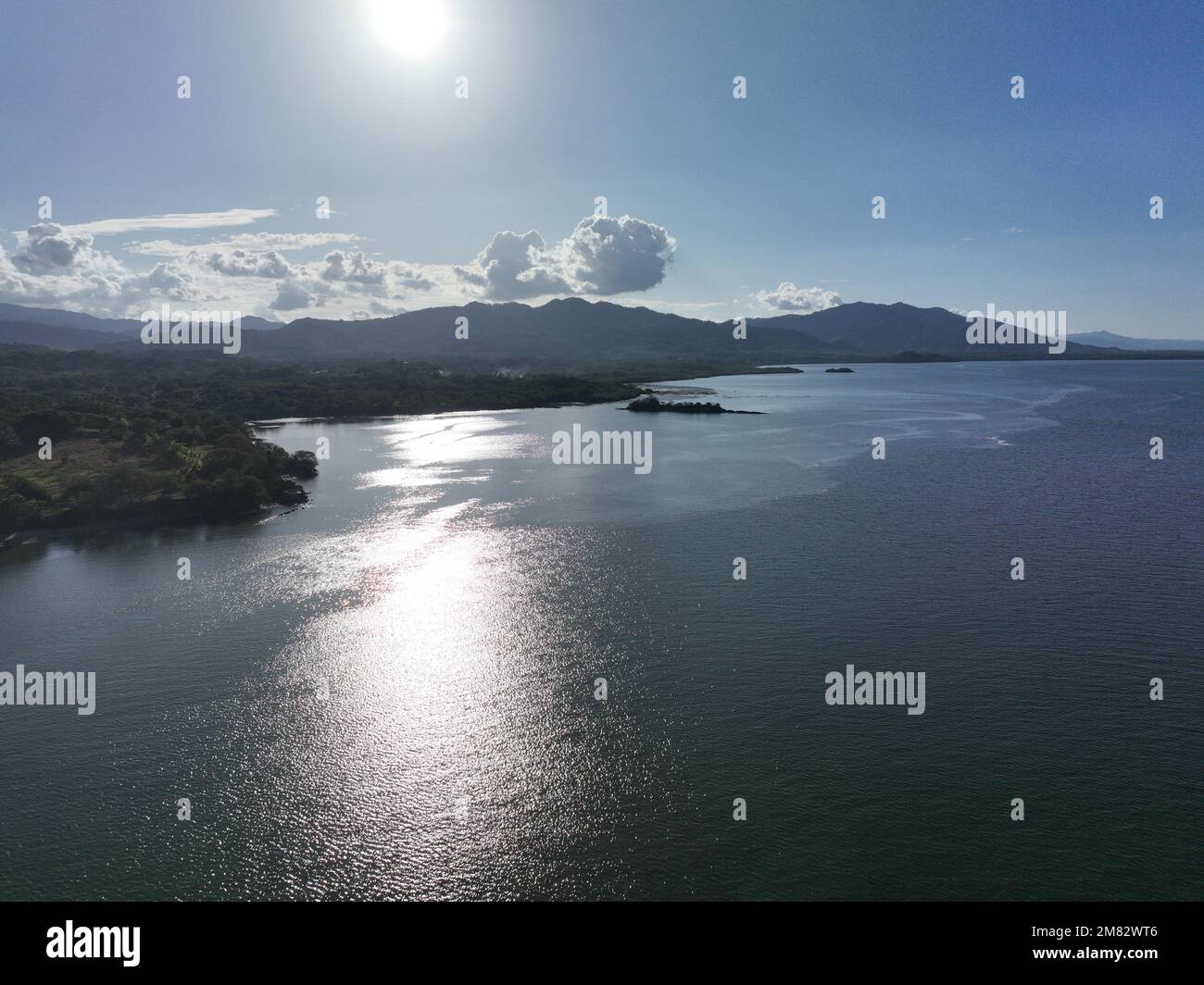Aerial View of Playa Naranjo and the Naranjo Ferry in the Golfo de ...