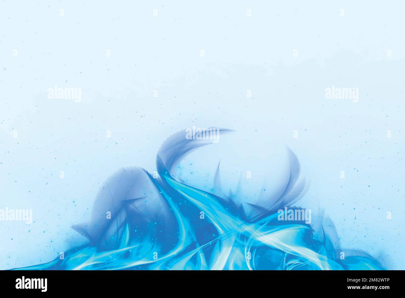 Retro blue fire flame vector border Stock Vector Image & Art - Alamy