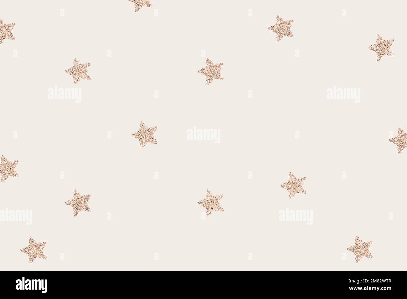 Pink gold vector shimmery stars pattern on beige wallpaper Stock Vector ...