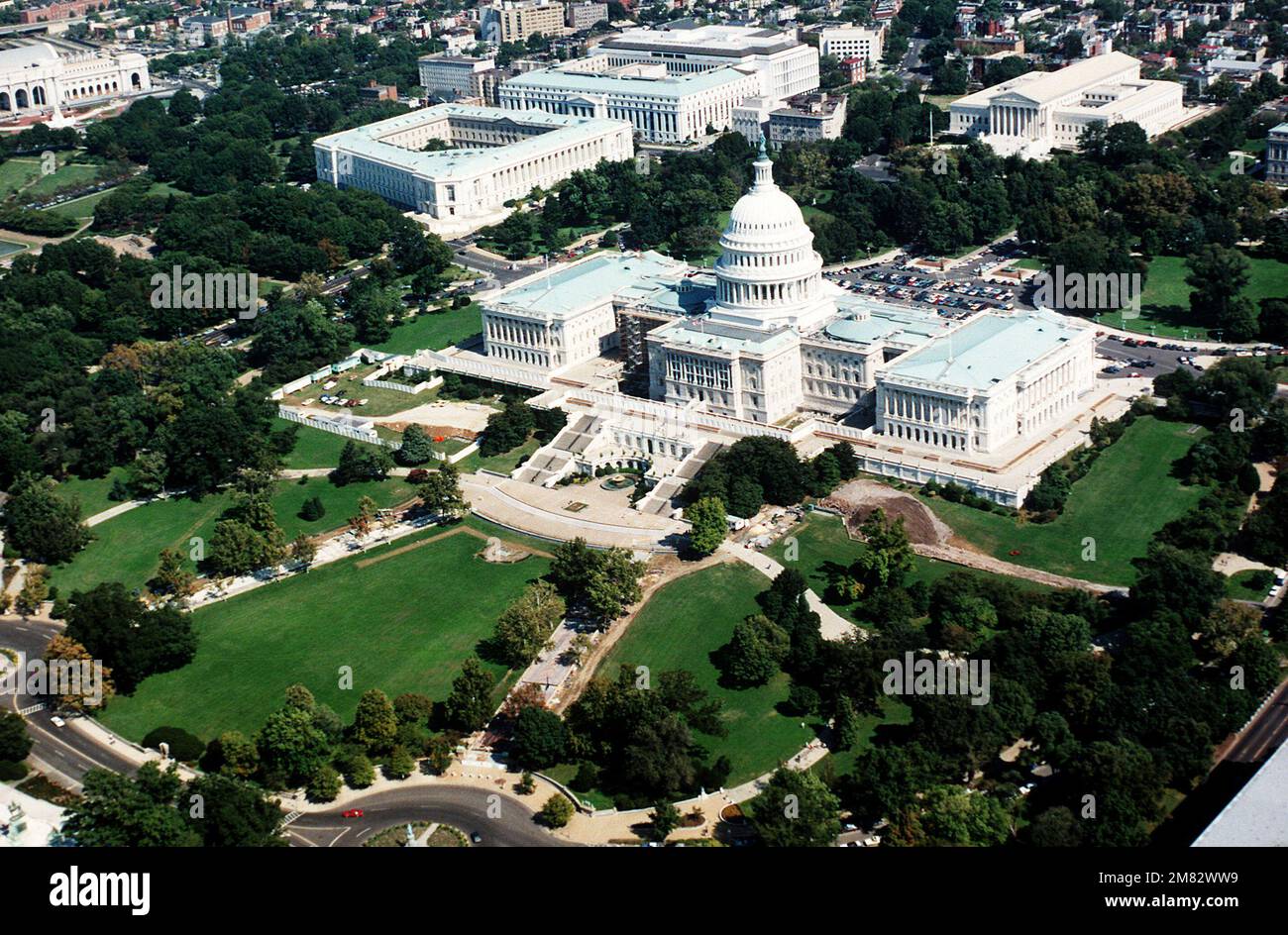 An aerial view of the Capitol Building. Base: Capitol Building ...