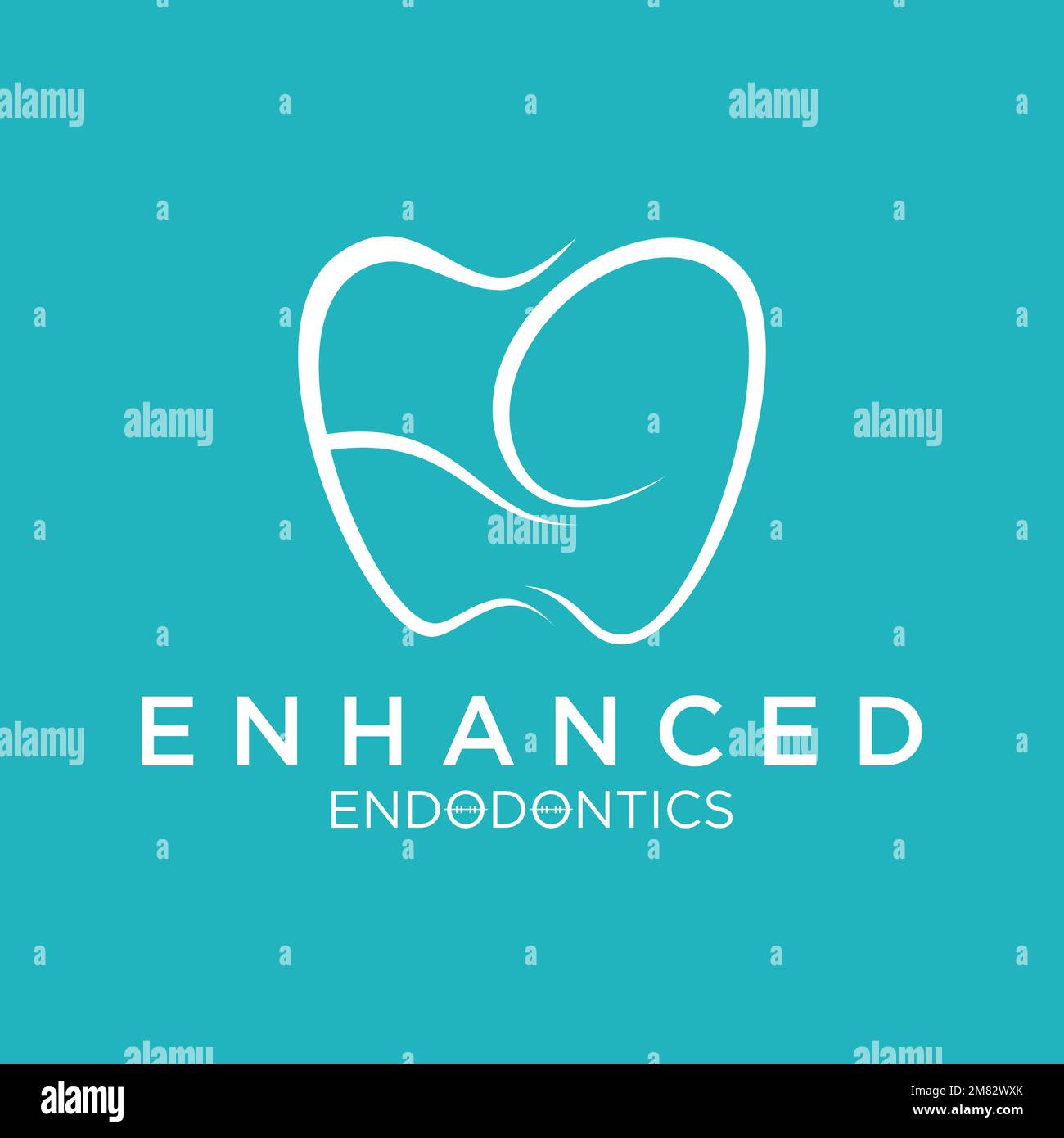 Simple and unique tooth or teeth and letter or word EE font graphic ...