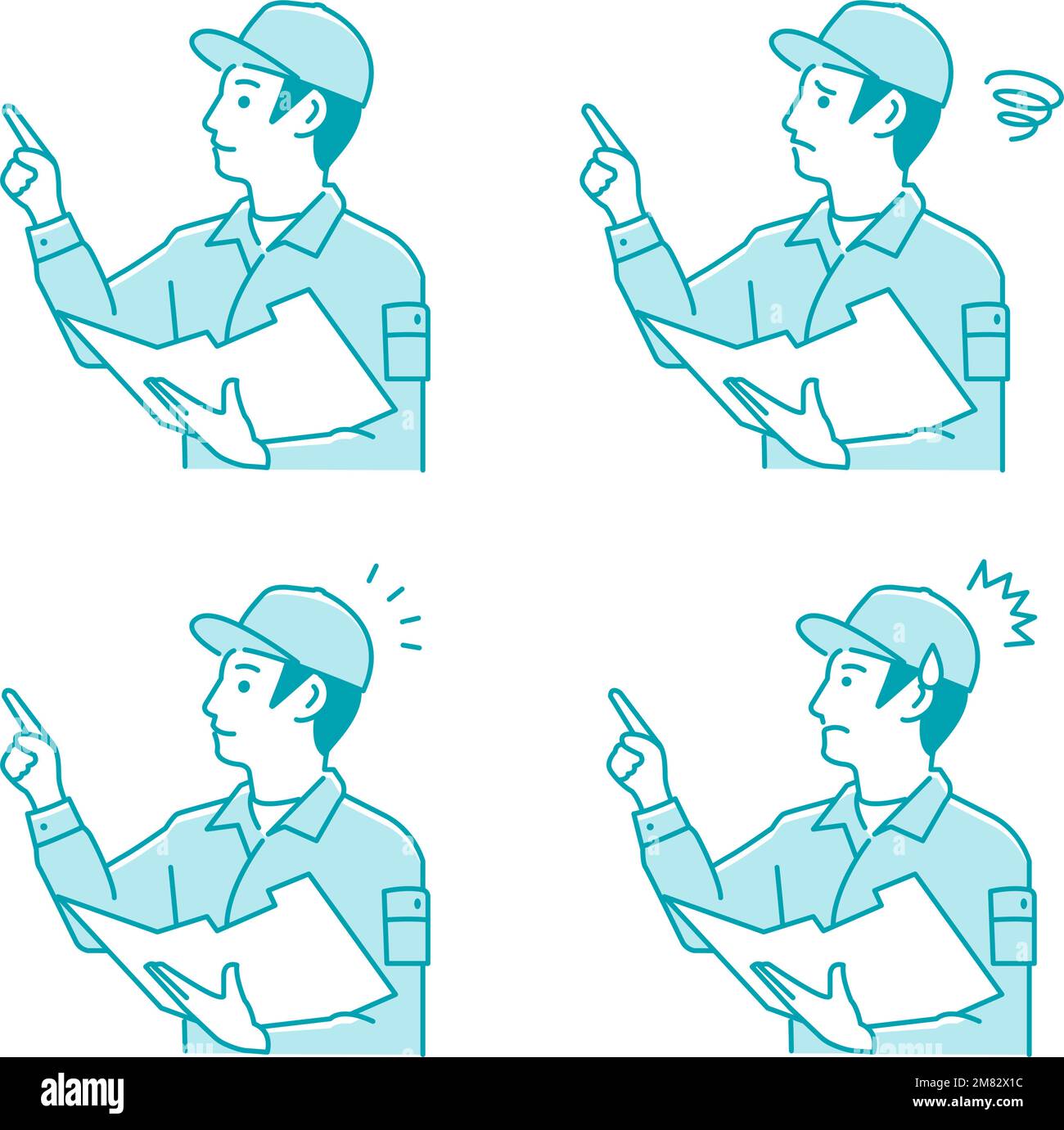 Vector illustration of a male worker doing periodic Inspection ( after ... Vector illustration of a male worker doing periodic Inspection ( after ...