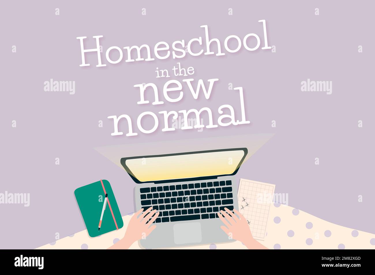 Homeschool template vector in the new normal through e-learning system ...