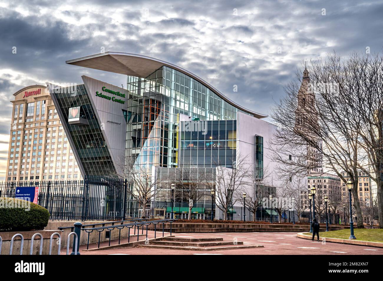 Hartford, CT - USA - Dec 28, 2022 Horizontal view of the iconic ...