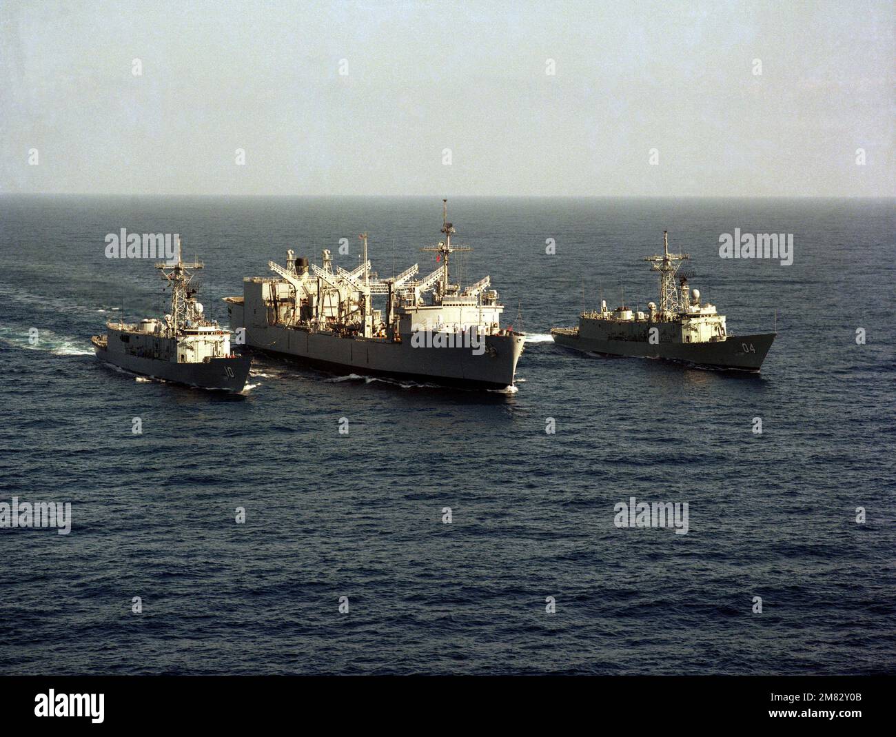 A starboard bow view of the replenishment oiler USS WABASH (AOR 5 ...