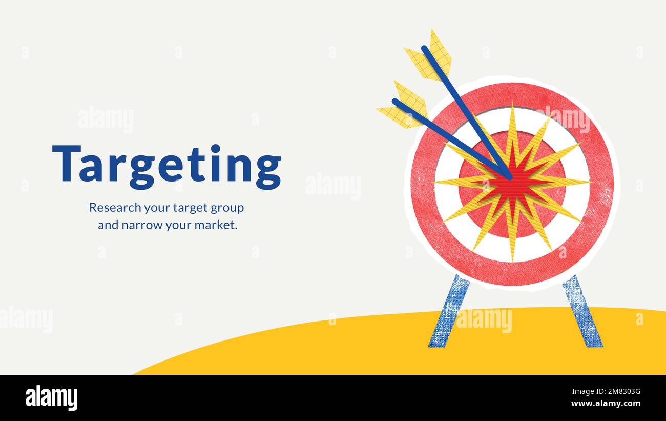 Market targeting business template vector with dart arrow graphic Stock ...