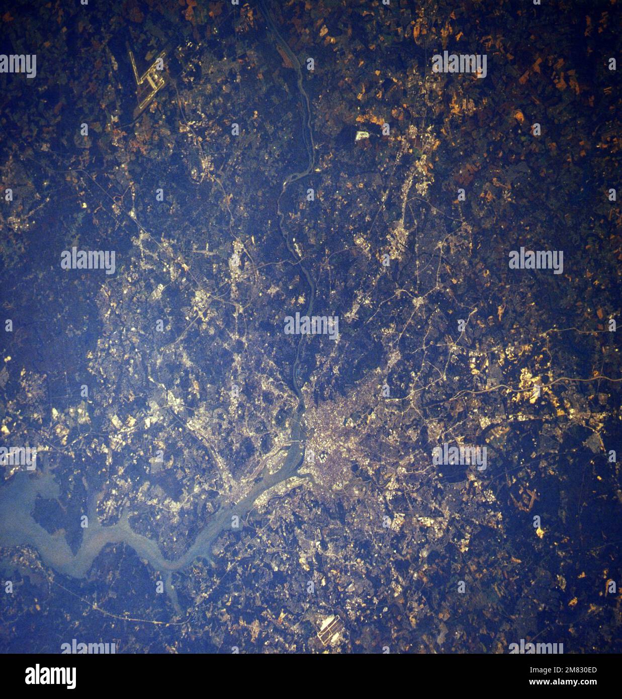 A view of the metropolitan Washington D.C., area from a U.S. space ...