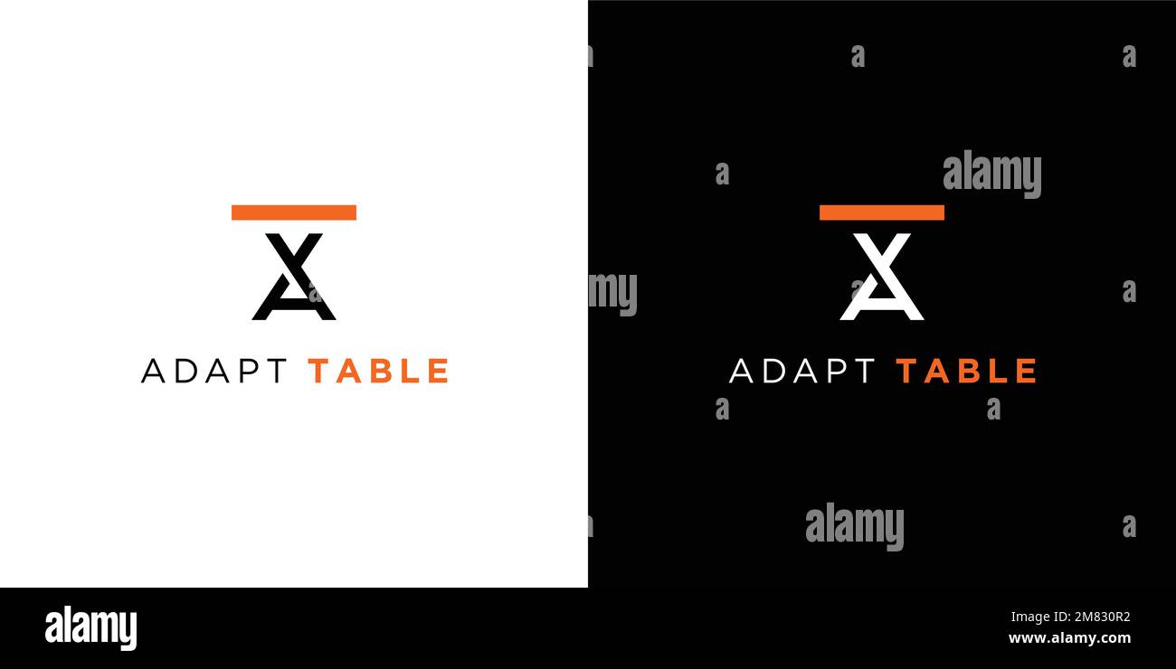 A table initial logo design unique and modern Stock Vector Image & Art ...
