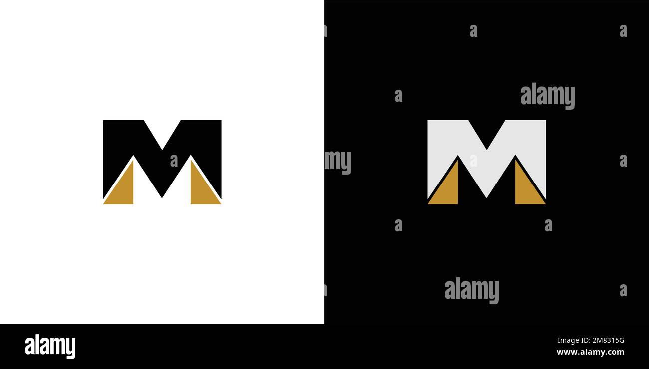 Initial M mountain logo design strong and modern Stock Vector Image ...