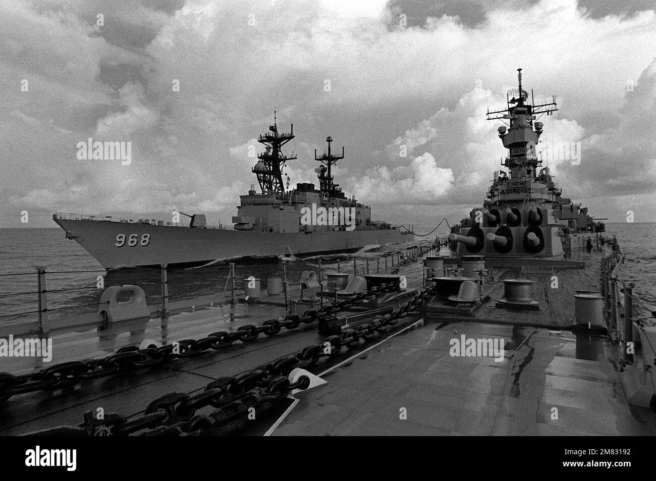 The destroyer USS ARTHUR W. RADFORD (DD-968) participates in an ...