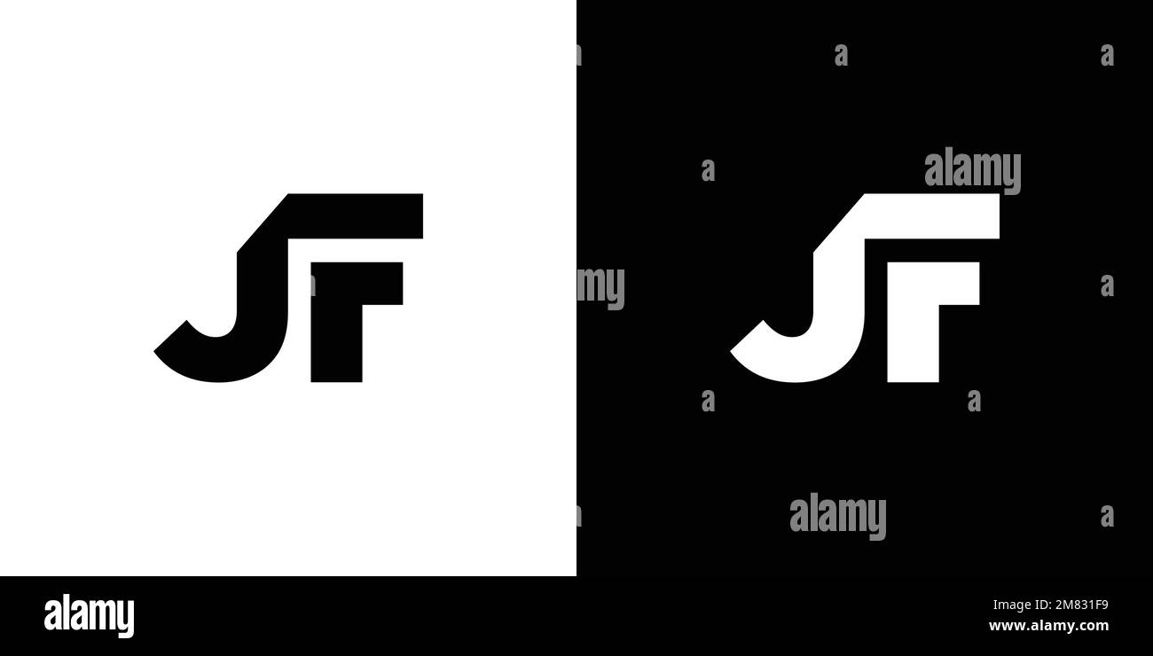 Modern and strong letter JF initials logo design Stock Vector Image ...