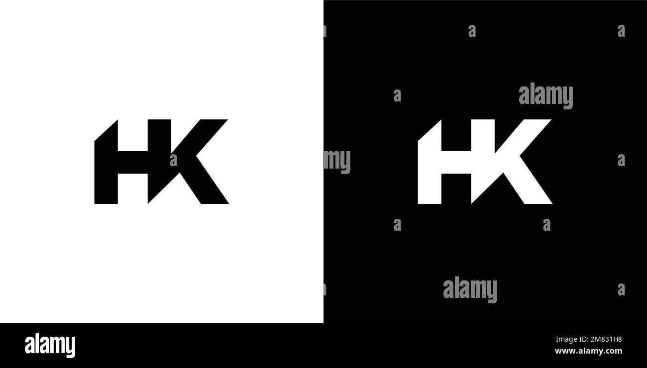 Modern and strong letter HK initials logo design Stock Vector Image ...