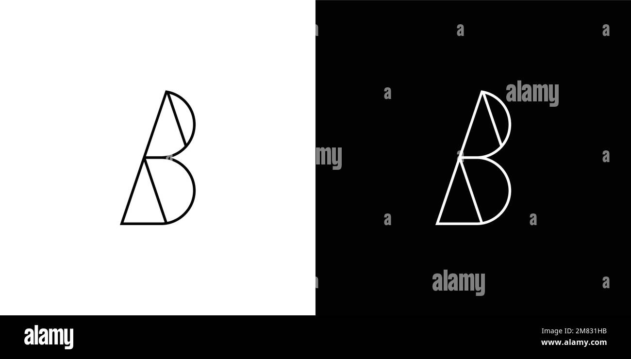 Modern and simple B initials logo design Stock Vector Image & Art - Alamy