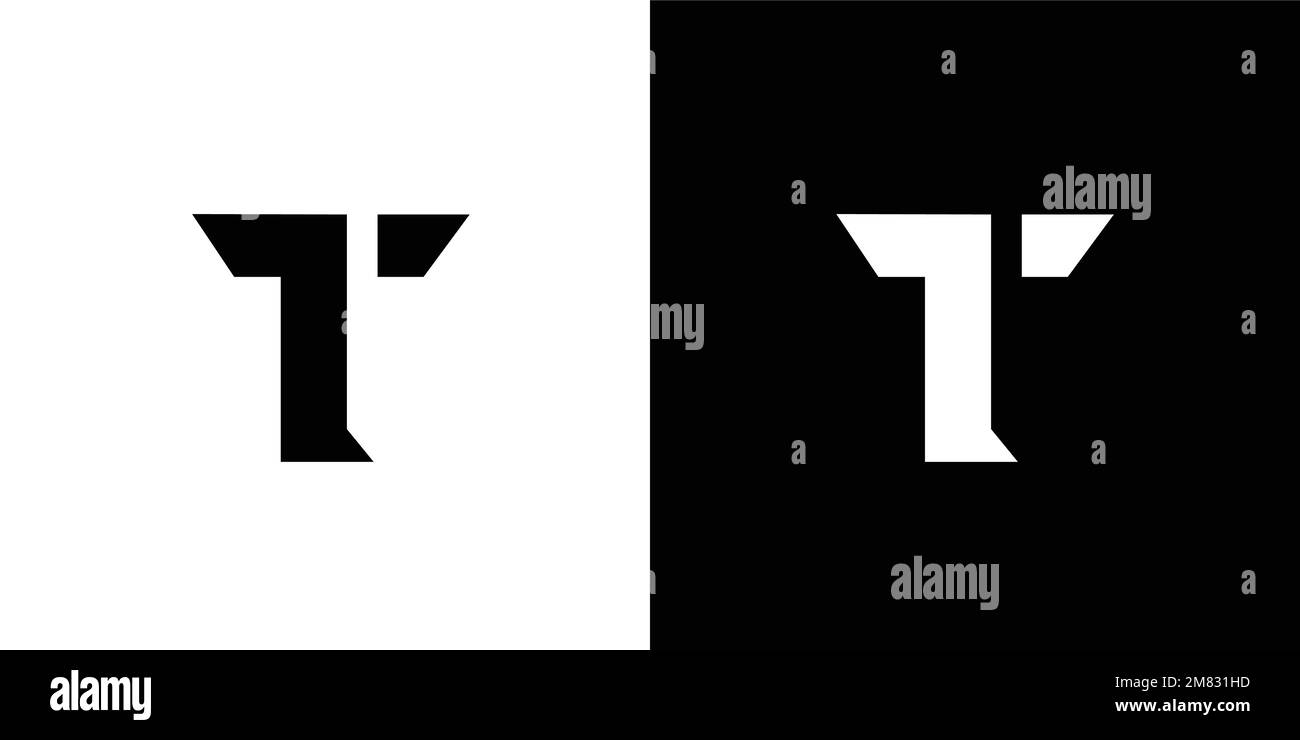 Modern and strong letter T initials logo design 5 Stock Vector Image ...
