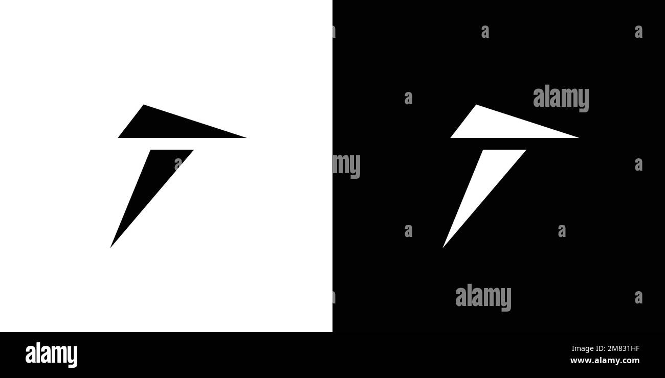 Modern and strong letter T initials logo design 6 Stock Vector Image ...
