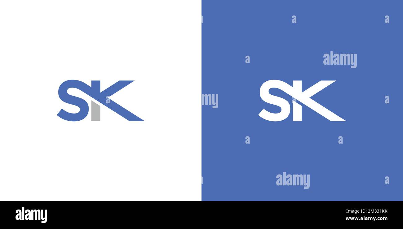 Modern and strong letter SK initials logo design Stock Vector Image ...
