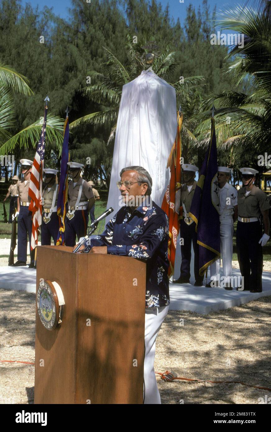 The Honorable Ricardo J. Bordallo, Governor of Guam, speaks at the ...