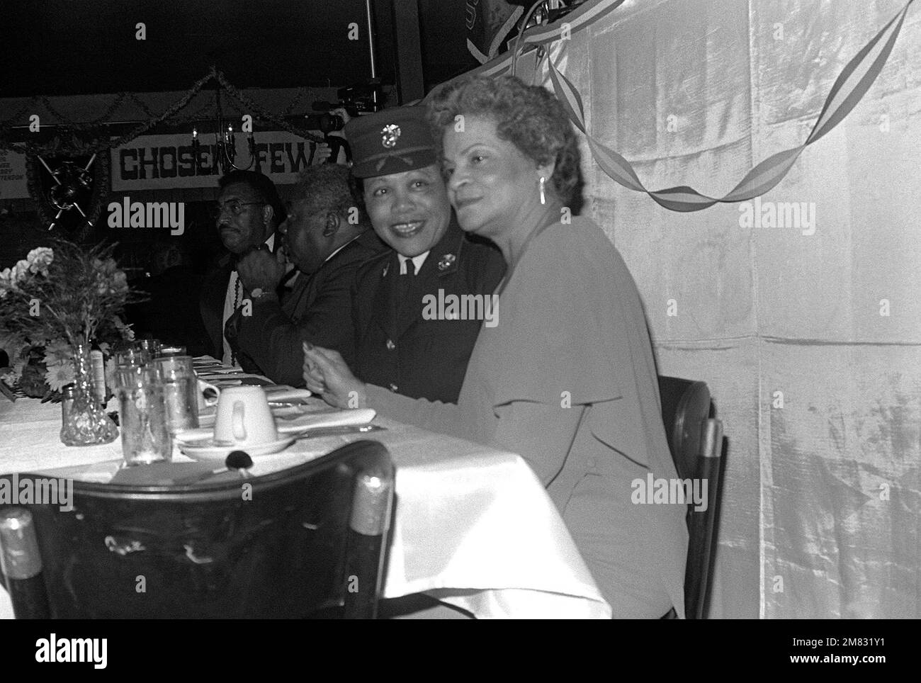 The first black woman Marine, Annie E. (Graham) Gilliard (foreground ...