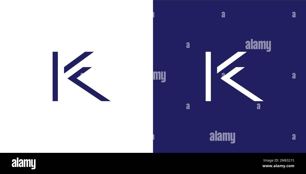 Modern and unique letter KF initials logo design Stock Vector Image ...