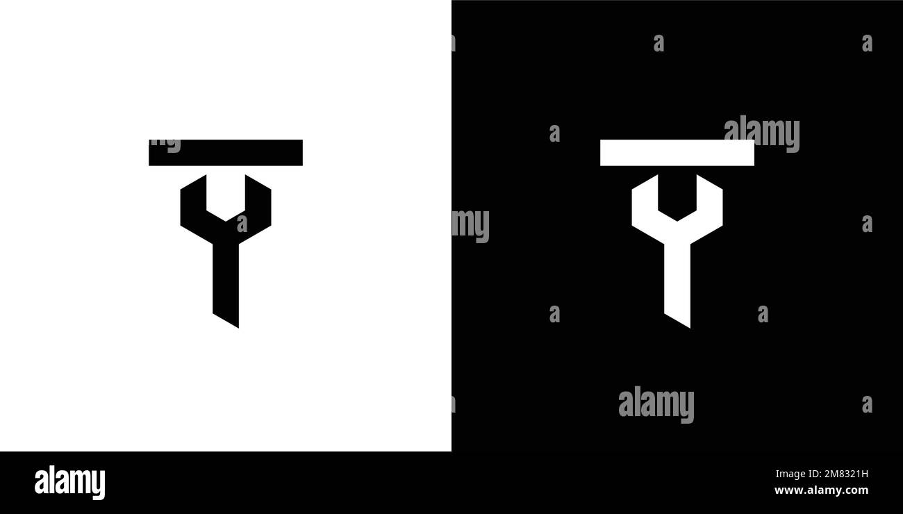 T letter initial engineering logo design modern and unique Stock Vector ...