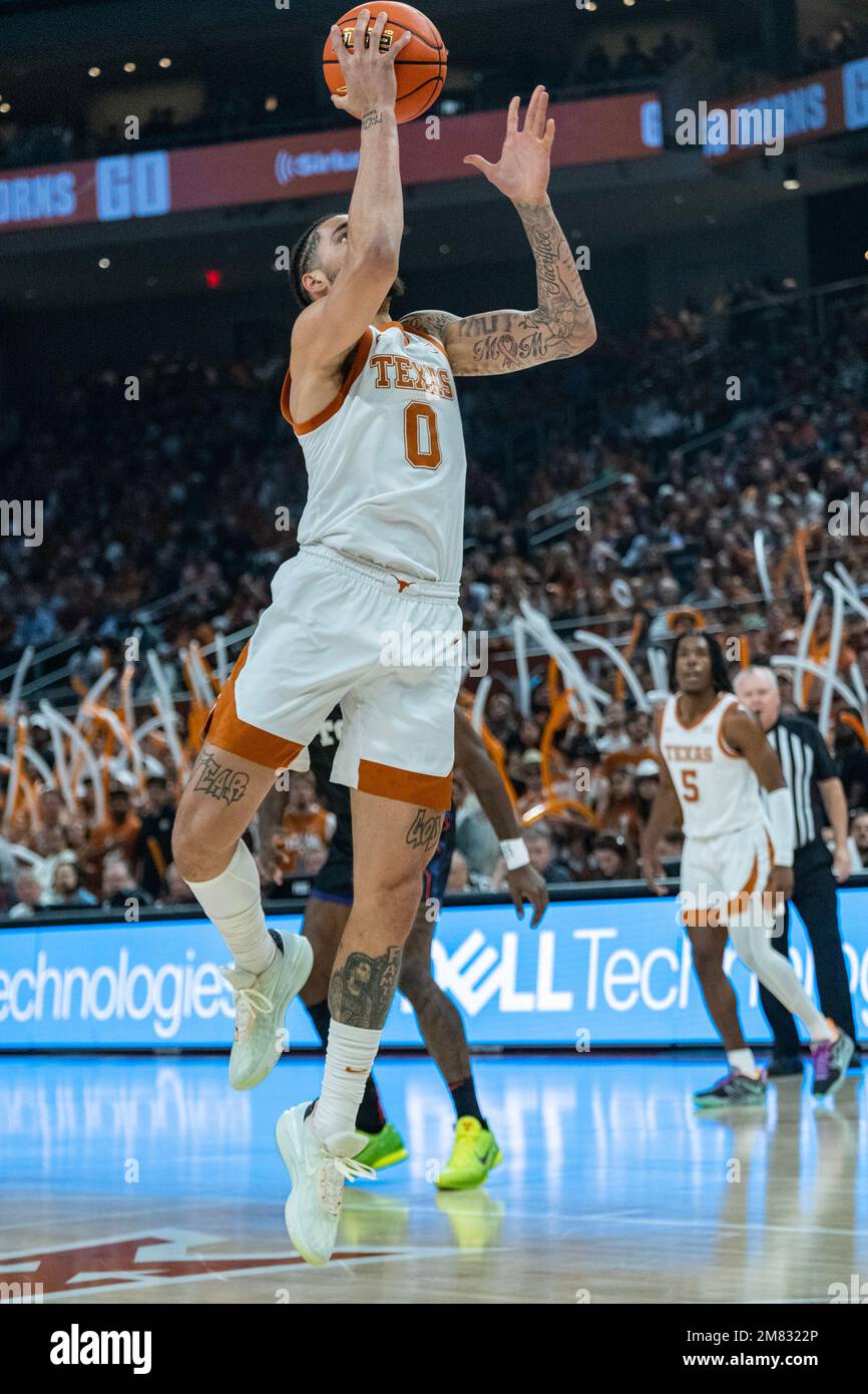 Texas, USA. 11th Jan, 2023. Timmy Allen #0 of the Texas Longhorns in ...
