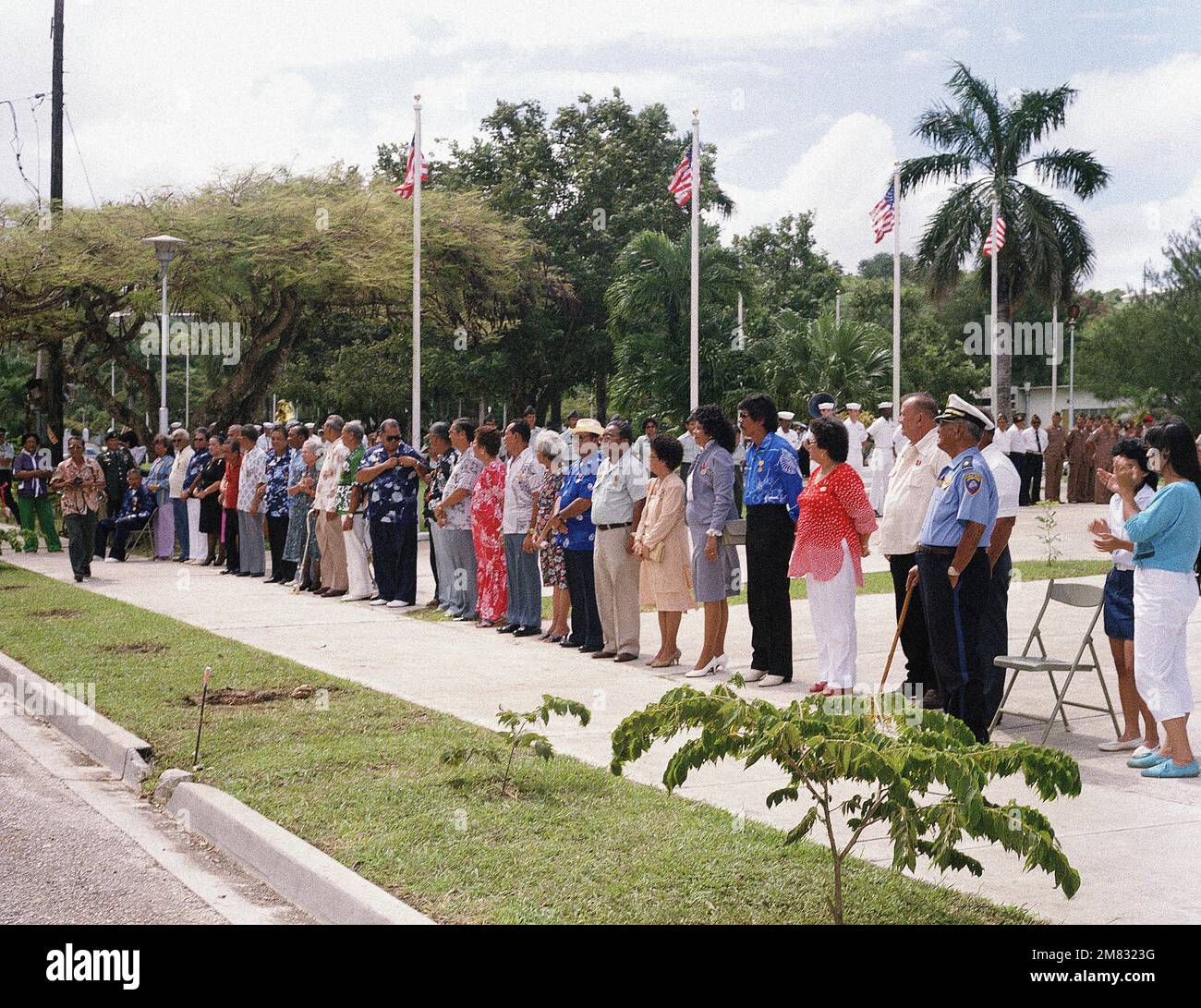 Former members of the Guam Combat Patrol, established in October, 1944 ...