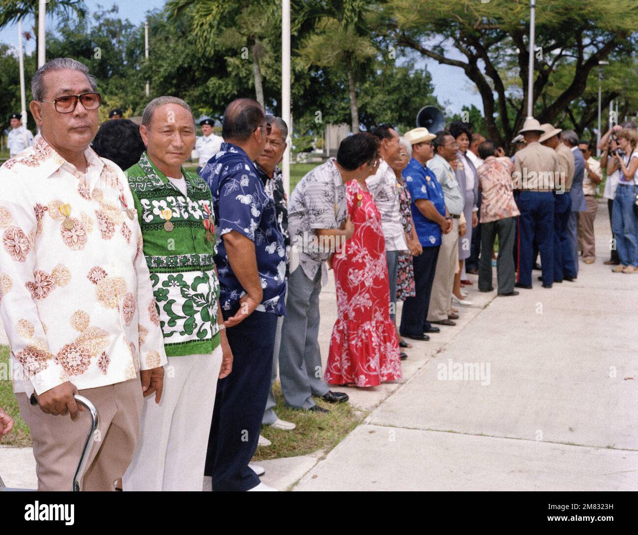 Former members of the Guam Combat Patrol, established in October, 1944 ...