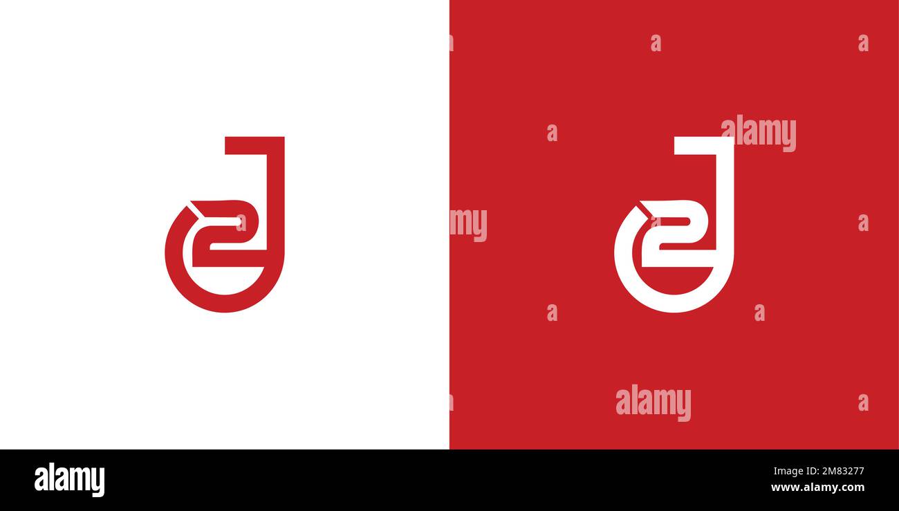 unique and modern J2 letter logo design 2 Stock Vector Image & Art - Alamy