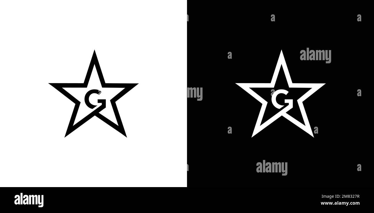 unique and modern G letter star logo design Stock Vector Image & Art ...