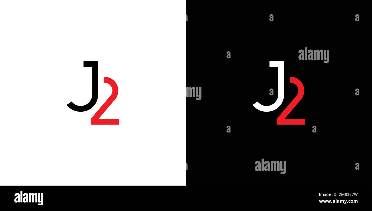 unique and modern J2 letter logo design 4 Stock Vector Image & Art - Alamy