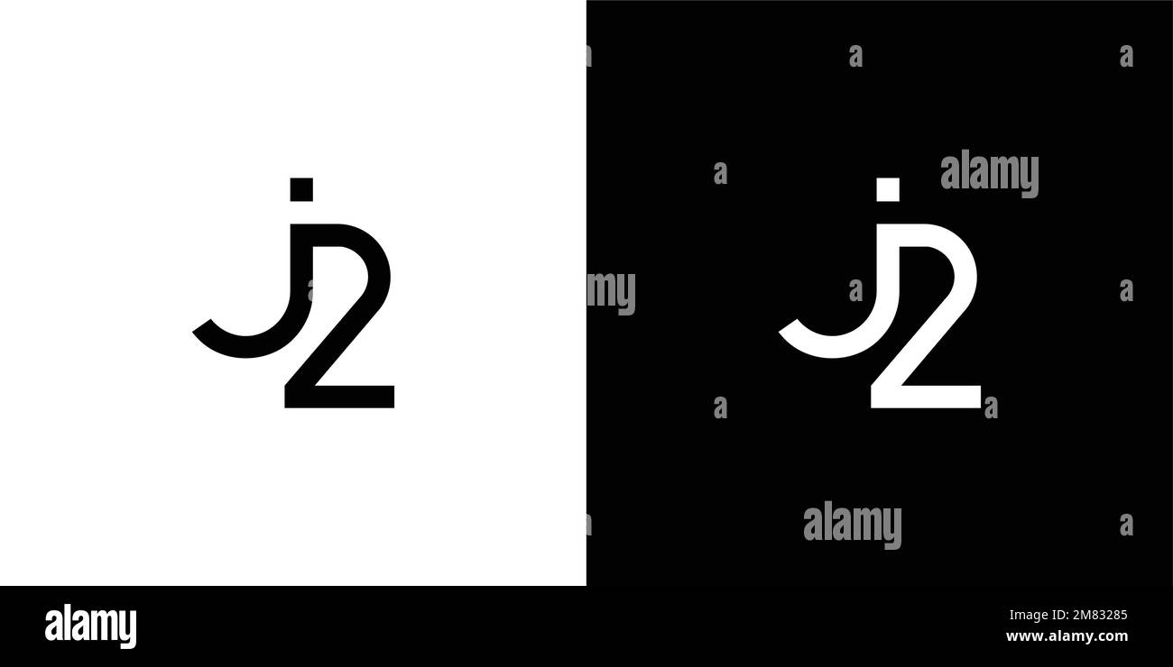 unique and modern J2 letter logo design 5 Stock Vector Image & Art - Alamy