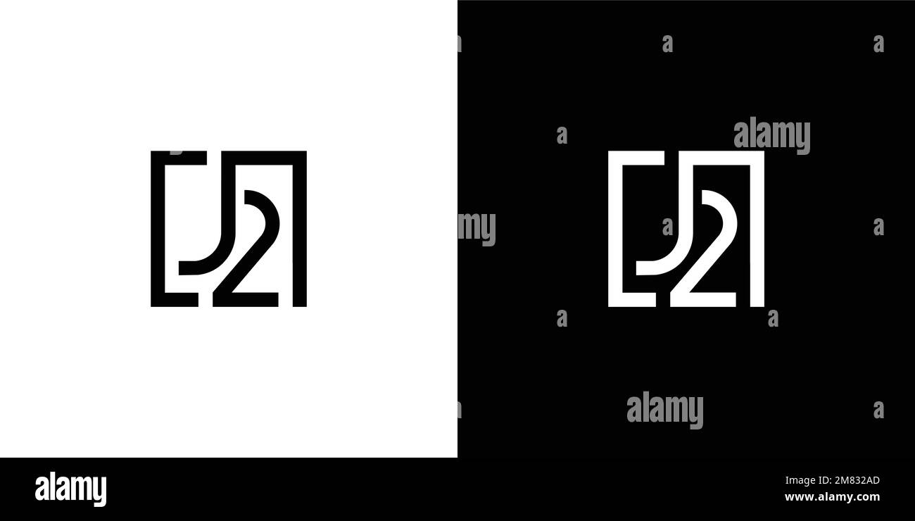 unique and modern J2 letter logo design 6 Stock Vector Image & Art - Alamy