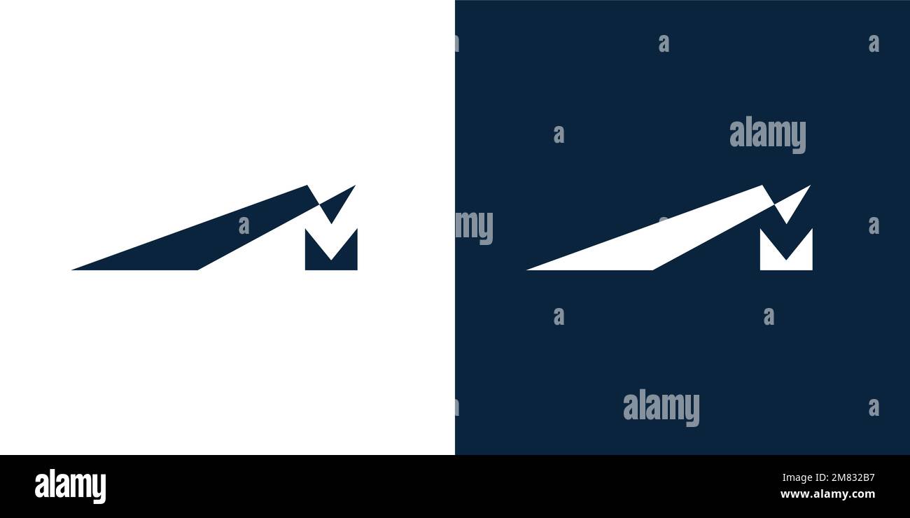 Unique and strong letter M initials logo design Stock Vector Image ...