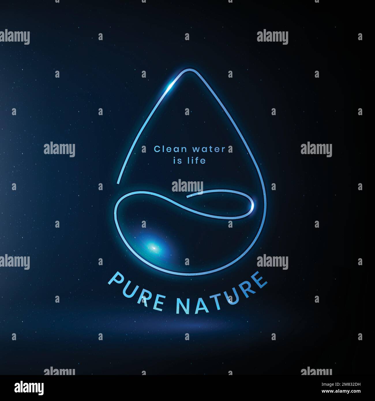 Water environmental logo vector with pure nature text Stock Vector ...