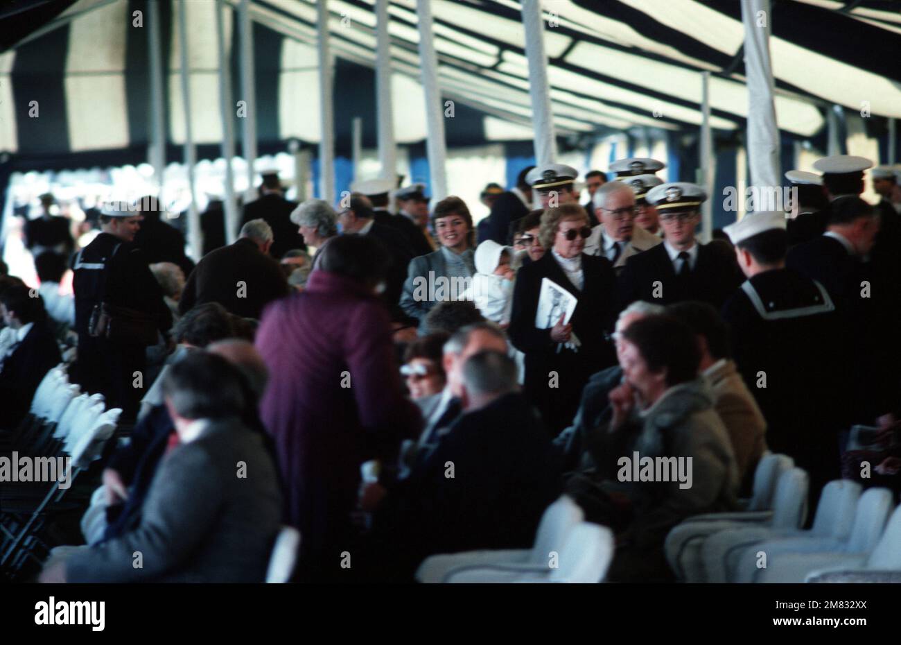 Guests arrive at the commissioning ceremony for the nuclear-powered ...